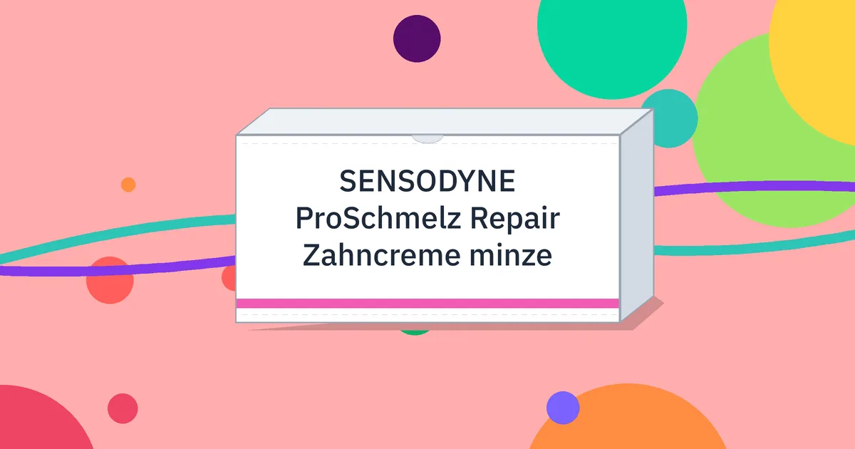 Symbolbild: Packung mit der Aufschrift SENSODYNE ProSchmelz Repair Zahncreme minze (PZN 19117147) – Verfügbarkeit und Bezug in Apotheken in Frankfurt am Main