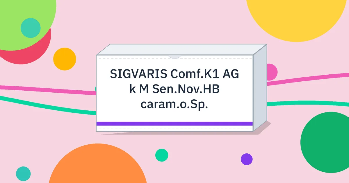 Symbolbild: Packung mit der Aufschrift SIGVARIS Comf.K1 AG k M Sen.Nov.HB caram.o.Sp. (PZN 17101283) – Verfügbarkeit und Bezug in Apotheken in Frankfurt am Main