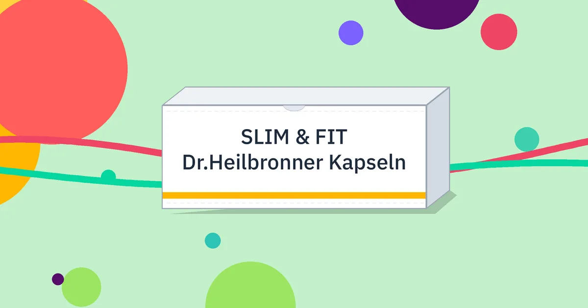 Symbolbild: Packung mit der Aufschrift SLIM & FIT Dr.Heilbronner Kapseln (PZN 17989127) – Verfügbarkeit und Bezug in Apotheken in Frankfurt am Main