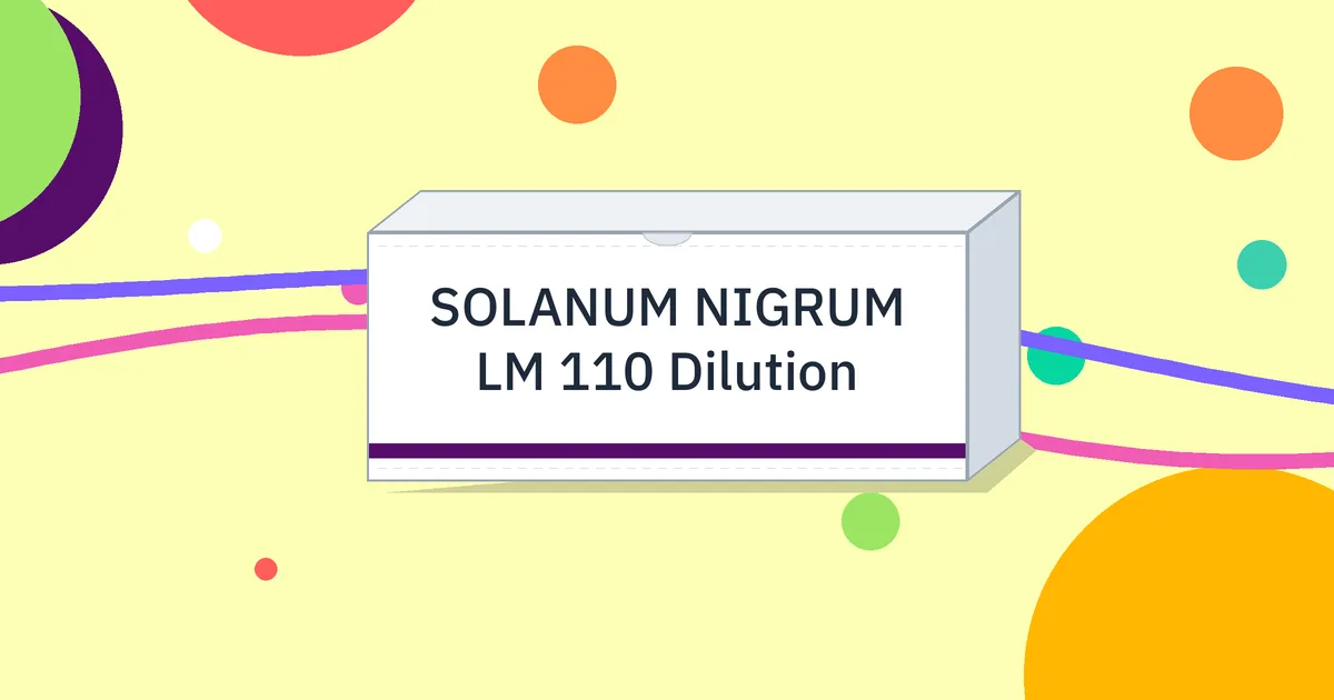 Symbolbild: Packung mit der Aufschrift SOLANUM NIGRUM LM 110 Dilution (PZN 13193153) – Verfügbarkeit und Bezug in Apotheken in Frankfurt am Main