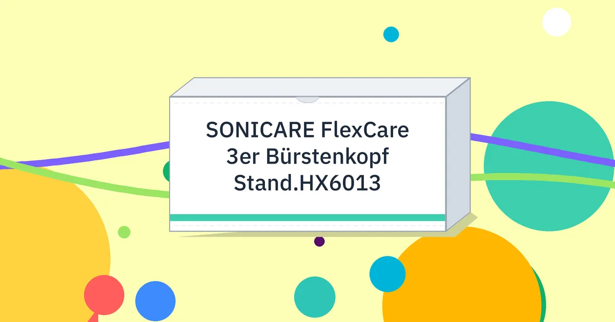 Symbolbild: Packung mit der Aufschrift SONICARE FlexCare 3er Bürstenkopf Stand.HX6013 (PZN 05971843) – Verfügbarkeit und Bezug in Apotheken in Frankfurt am Main