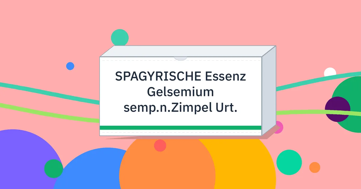Symbolbild: Packung mit der Aufschrift SPAGYRISCHE Essenz Gelsemium semp.n.Zimpel Urt. (PZN 03246813) – Verfügbarkeit und Bezug in Apotheken in Frankfurt am Main