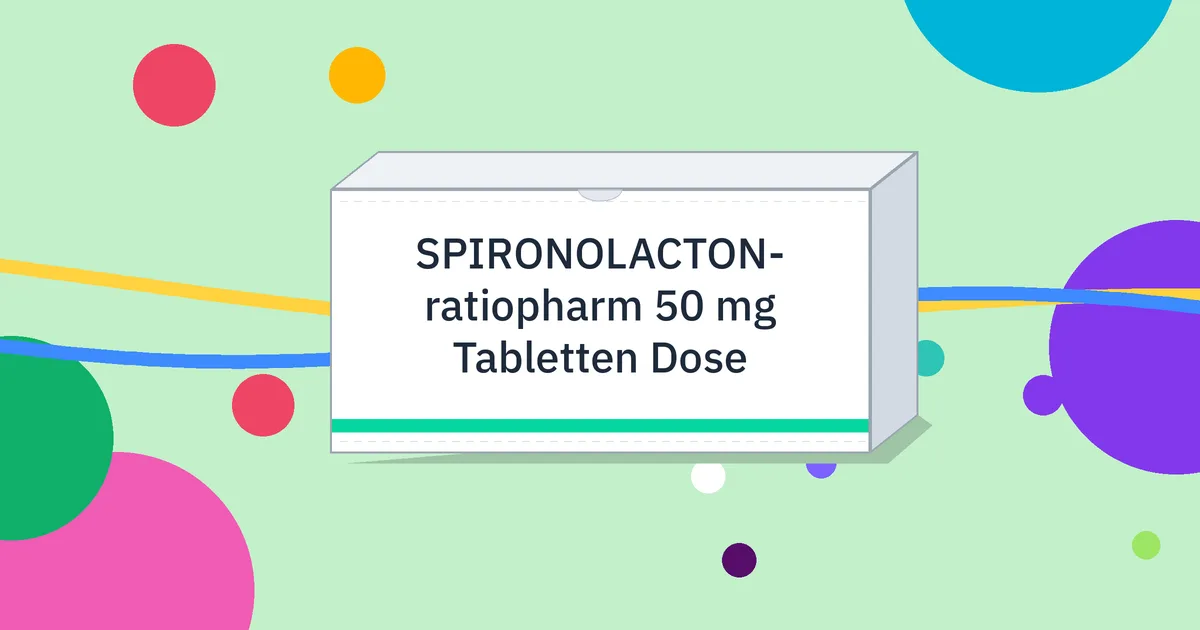 Symbolbild: Packung mit der Aufschrift SPIRONOLACTON-ratiopharm 50 mg Tabletten Dose (PZN 19535896) – Verfügbarkeit und Bezug in Apotheken in Frankfurt am Main