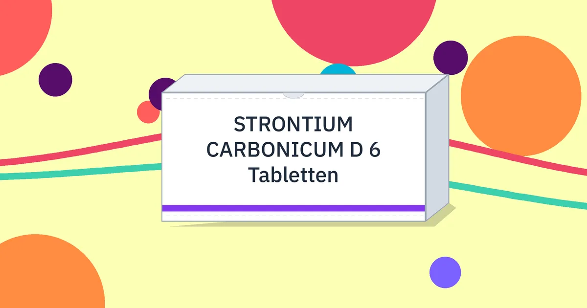 Symbolbild: Packung mit der Aufschrift STRONTIUM CARBONICUM D 6 Tabletten (PZN 02636305) – Verfügbarkeit und Bezug in Apotheken in Frankfurt am Main