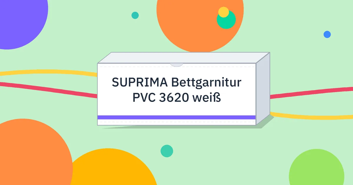Symbolbild: Packung mit der Aufschrift SUPRIMA Bettgarnitur PVC 3620 weiß (PZN 01226195) – Verfügbarkeit und Bezug in Apotheken in Frankfurt am Main