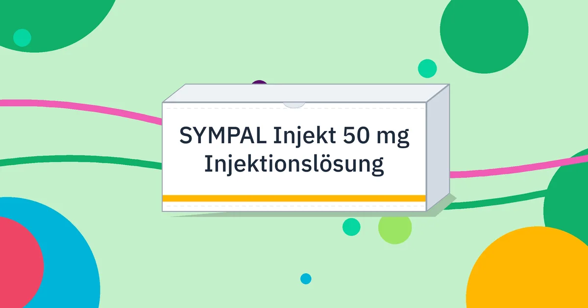 Symbolbild: Packung mit der Aufschrift SYMPAL Injekt 50 mg Injektionslösung (PZN 00074470) – Verfügbarkeit und Bezug in Apotheken in Frankfurt am Main