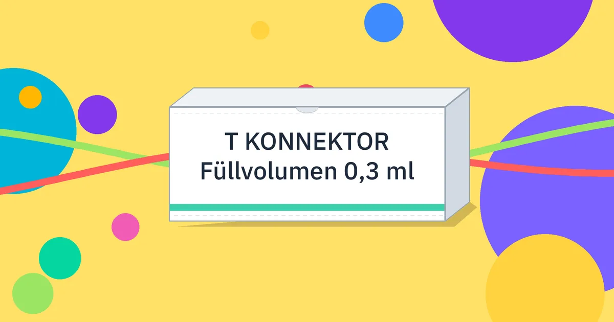 Symbolbild: Packung mit der Aufschrift T KONNEKTOR Füllvolumen 0,3 ml (PZN 10299514) – Verfügbarkeit und Bezug in Apotheken in Frankfurt am Main