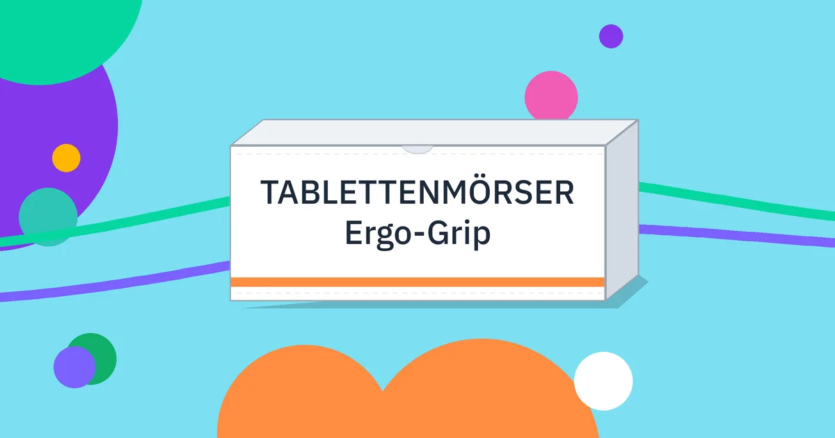 Symbolbild: Packung mit der Aufschrift TABLETTENMÖRSER Ergo-Grip (PZN 02248313) – Verfügbarkeit und Bezug in Apotheken in Frankfurt am Main
