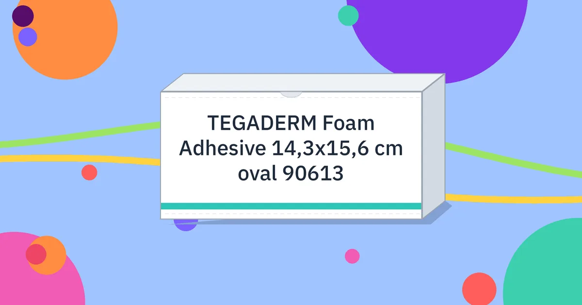 Symbolbild: Packung mit der Aufschrift TEGADERM Foam Adhesive 14,3x15,6 cm oval 90613 (PZN 13886086) – Verfügbarkeit und Bezug in Apotheken in Frankfurt am Main