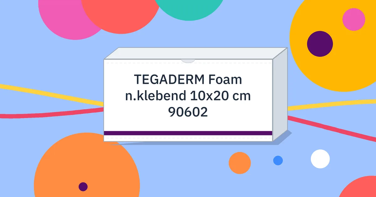 Symbolbild: Packung mit der Aufschrift TEGADERM Foam n.klebend 10x20 cm 90602 (PZN 01313155) – Verfügbarkeit und Bezug in Apotheken in Frankfurt am Main