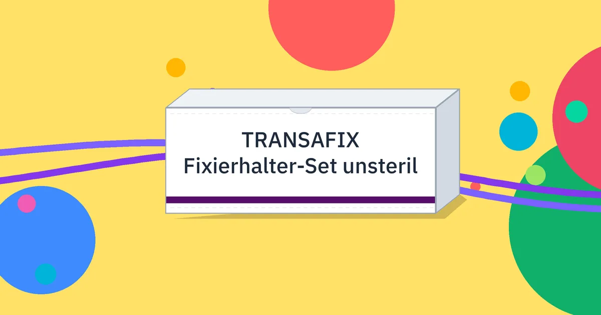 Symbolbild: Packung mit der Aufschrift TRANSAFIX Fixierhalter-Set unsteril (PZN 00506099) – Verfügbarkeit und Bezug in Apotheken in Frankfurt am Main