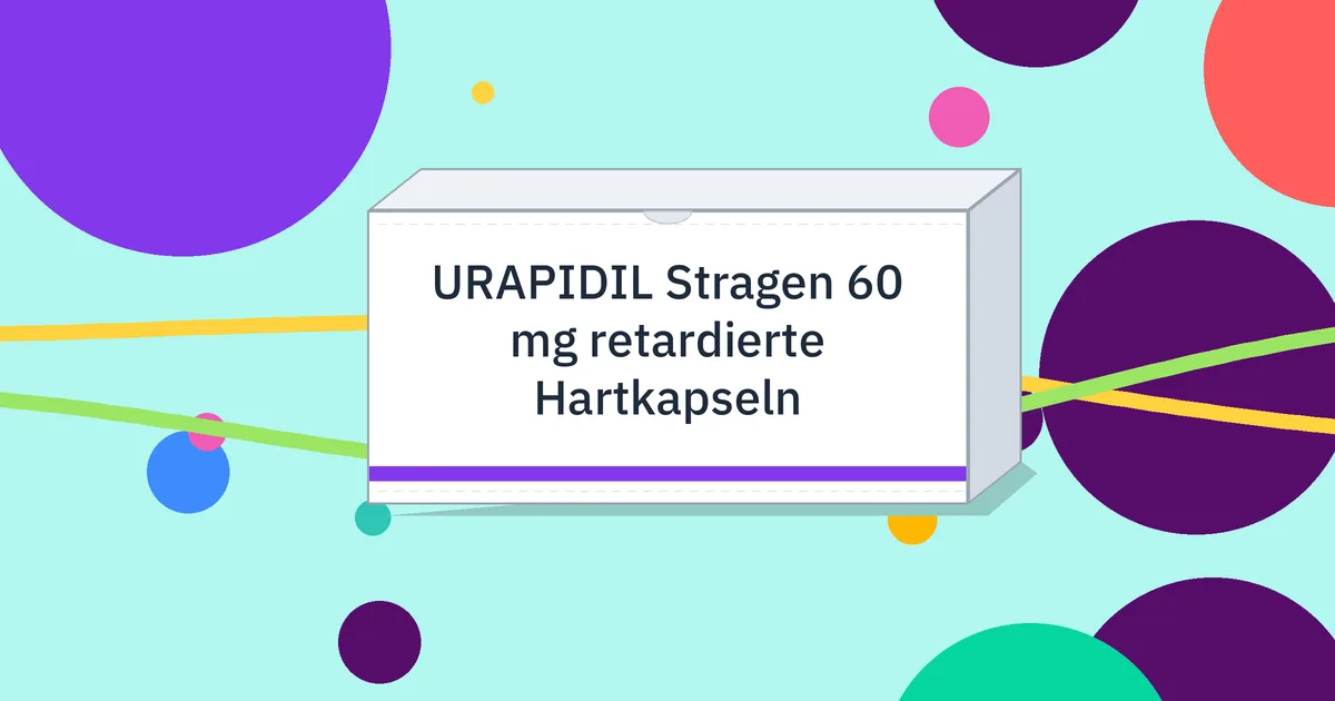 Symbolbild: Packung mit der Aufschrift URAPIDIL Stragen 60 mg retardierte Hartkapseln (PZN 11510980) – Verfügbarkeit und Bezug in Apotheken in Frankfurt am Main