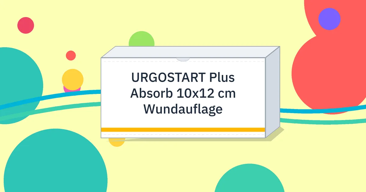 Symbolbild: Packung mit der Aufschrift URGOSTART Plus Absorb 10x12 cm Wundauflage (PZN 19342677) – Verfügbarkeit und Bezug in Apotheken in Frankfurt am Main