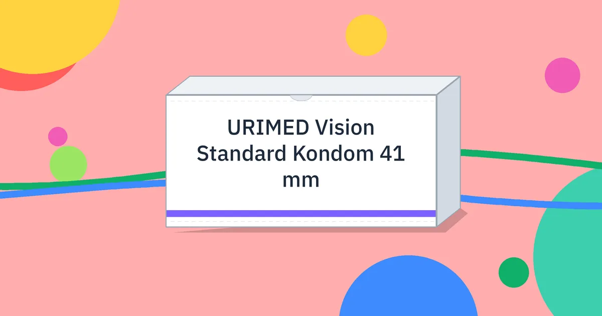Symbolbild: Packung mit der Aufschrift URIMED Vision Standard Kondom 41 mm (PZN 00500145) – Verfügbarkeit und Bezug in Apotheken in Frankfurt am Main