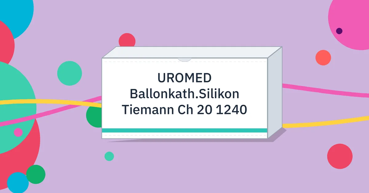 Symbolbild: Packung mit der Aufschrift UROMED Ballonkath.Silikon Tiemann Ch 20 1240 (PZN 03280796) – Verfügbarkeit und Bezug in Apotheken in Frankfurt am Main