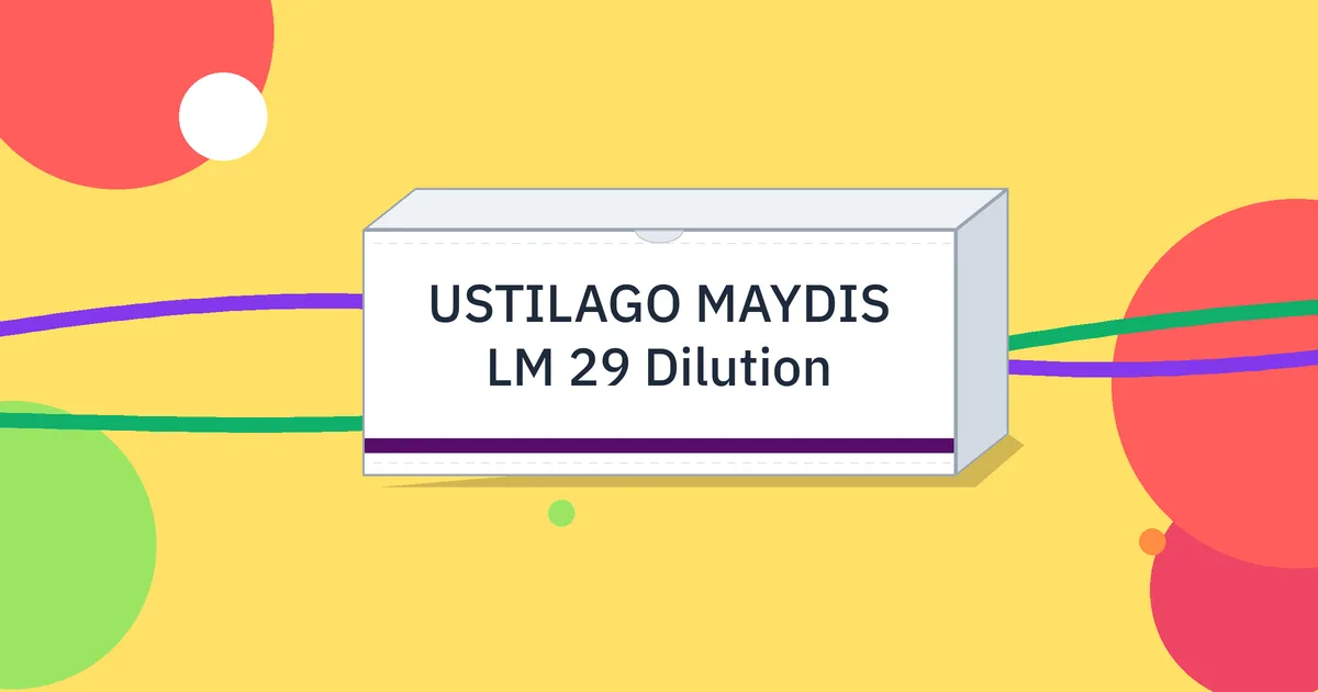 Symbolbild: Packung mit der Aufschrift USTILAGO MAYDIS LM 29 Dilution (PZN 13258326) – Verfügbarkeit und Bezug in Apotheken in Frankfurt am Main