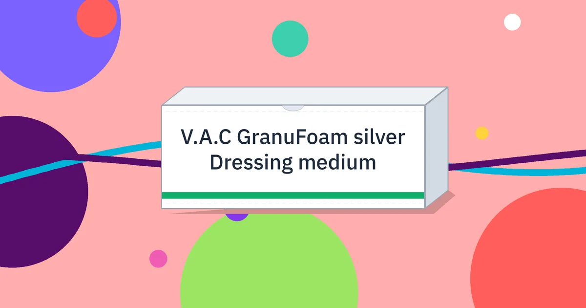 Symbolbild: Packung mit der Aufschrift V.A.C GranuFoam silver Dressing medium (PZN 16832033) – Verfügbarkeit und Bezug in Apotheken in Frankfurt am Main