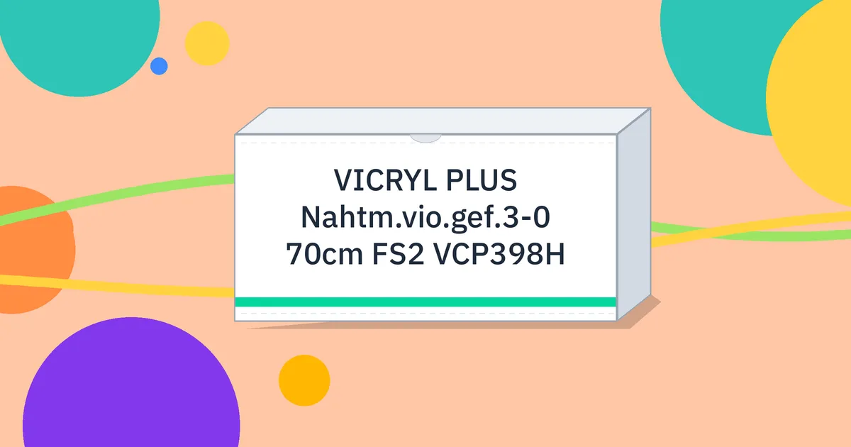 Symbolbild: Packung mit der Aufschrift VICRYL PLUS Nahtm.vio.gef.3-0 70cm FS2 VCP398H (PZN 20390701) – Verfügbarkeit und Bezug in Apotheken in Frankfurt am Main