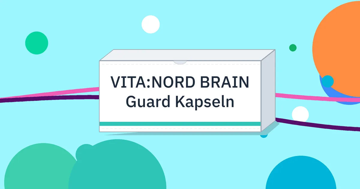 Symbolbild: Packung mit der Aufschrift VITA:NORD BRAIN Guard Kapseln (PZN 20521149) – Verfügbarkeit und Bezug in Apotheken in Frankfurt am Main