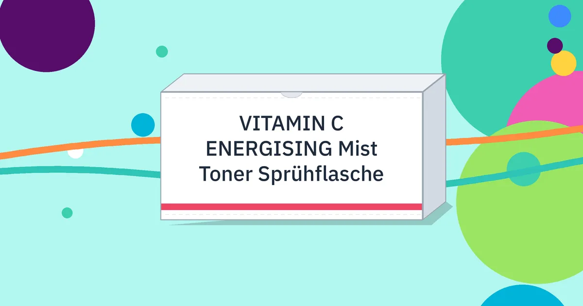 Symbolbild: Packung mit der Aufschrift VITAMIN C ENERGISING Mist Toner Sprühflasche (PZN 18772915) – Verfügbarkeit und Bezug in Apotheken in Frankfurt am Main