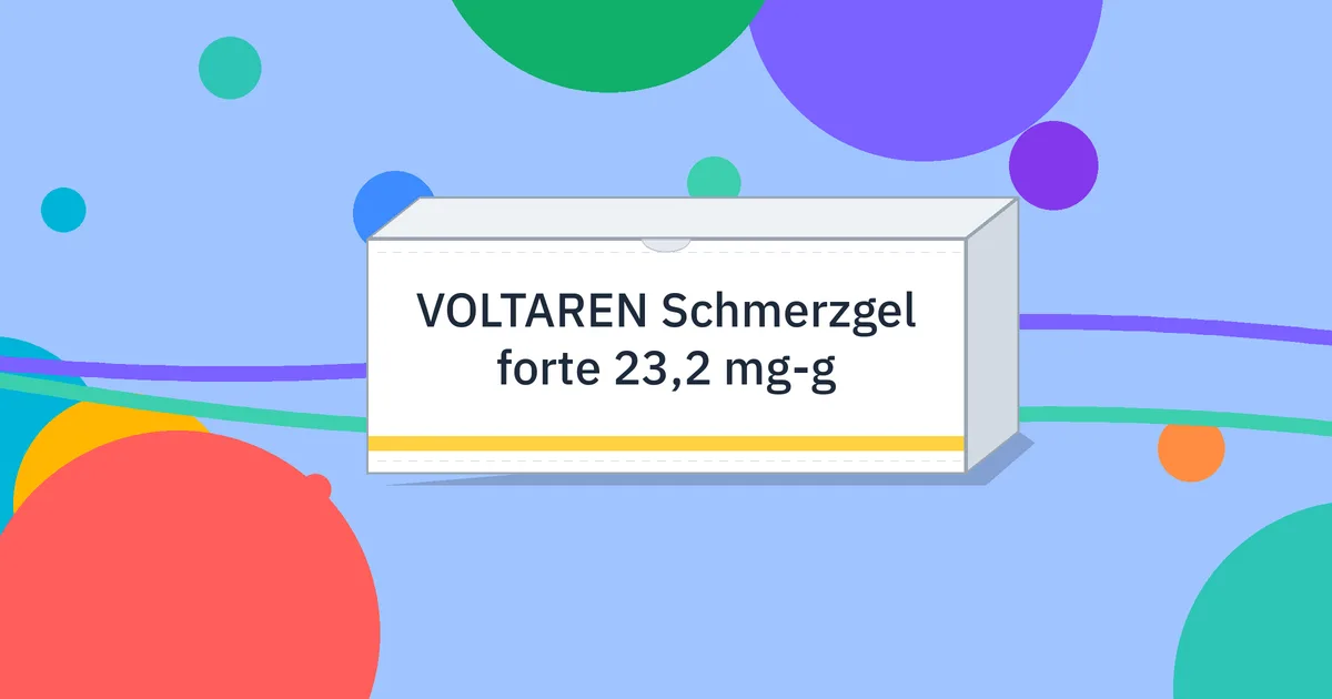 Symbolbild: Packung mit der Aufschrift VOLTAREN Schmerzgel forte 23,2 mg-g (PZN 15387571) – Verfügbarkeit und Bezug in Apotheken in Frankfurt am Main