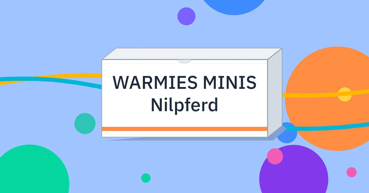Symbolbild: Packung mit der Aufschrift WARMIES MINIS Nilpferd (PZN 17418169) – Verfügbarkeit und Bezug in Apotheken in Frankfurt am Main