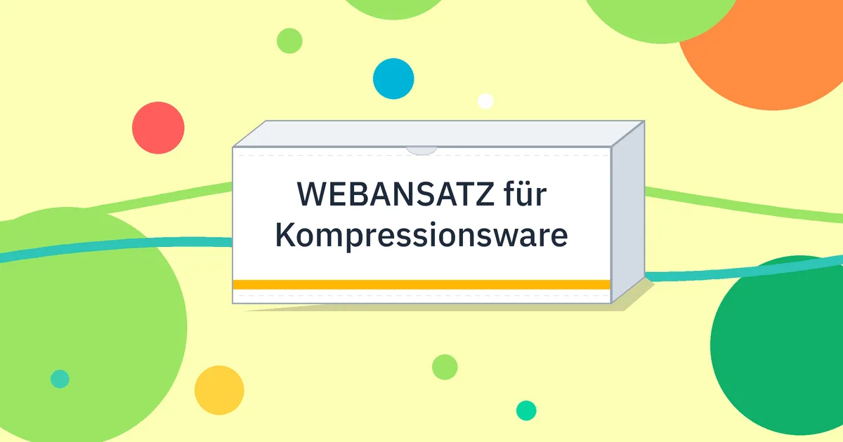 Symbolbild: Packung mit der Aufschrift WEBANSATZ für Kompressionsware (PZN 20318483) – Verfügbarkeit und Bezug in Apotheken in Frankfurt am Main
