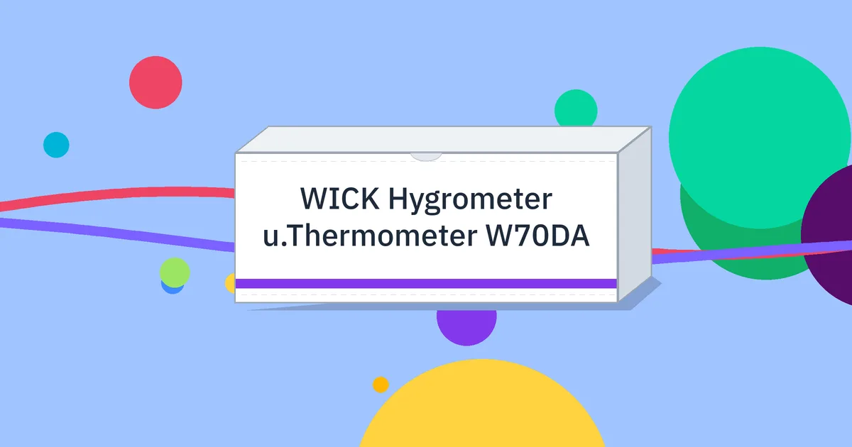 Symbolbild: Packung mit der Aufschrift WICK Hygrometer u.Thermometer W70DA (PZN 06176007) – Verfügbarkeit und Bezug in Apotheken in Frankfurt am Main
