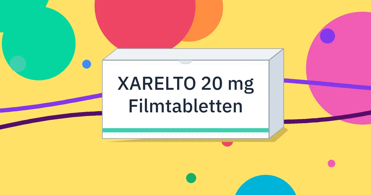 Symbolbild: Packung mit der Aufschrift XARELTO 20 mg Filmtabletten (PZN 19862508) – Verfügbarkeit und Bezug in Apotheken in Frankfurt am Main