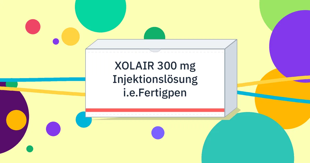 Symbolbild: Packung mit der Aufschrift XOLAIR 300 mg Injektionslösung i.e.Fertigpen (PZN 20192651) – Verfügbarkeit und Bezug in Apotheken in Frankfurt am Main