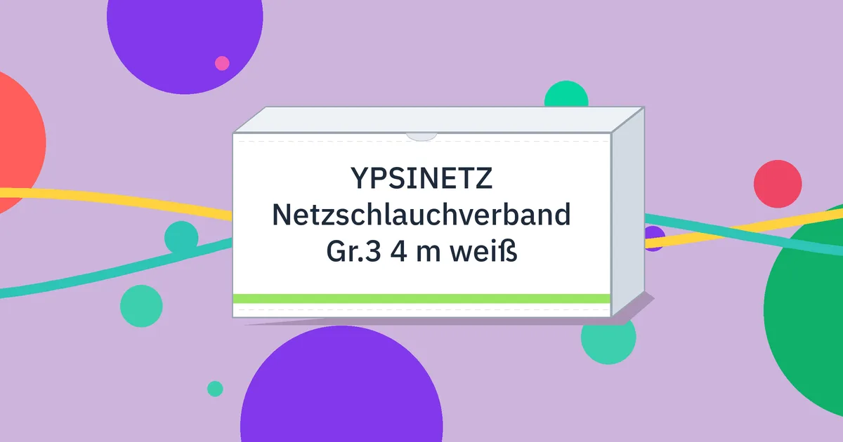Symbolbild: Packung mit der Aufschrift YPSINETZ Netzschlauchverband Gr.3 4 m weiß (PZN 20364520) – Verfügbarkeit und Bezug in Apotheken in Frankfurt am Main