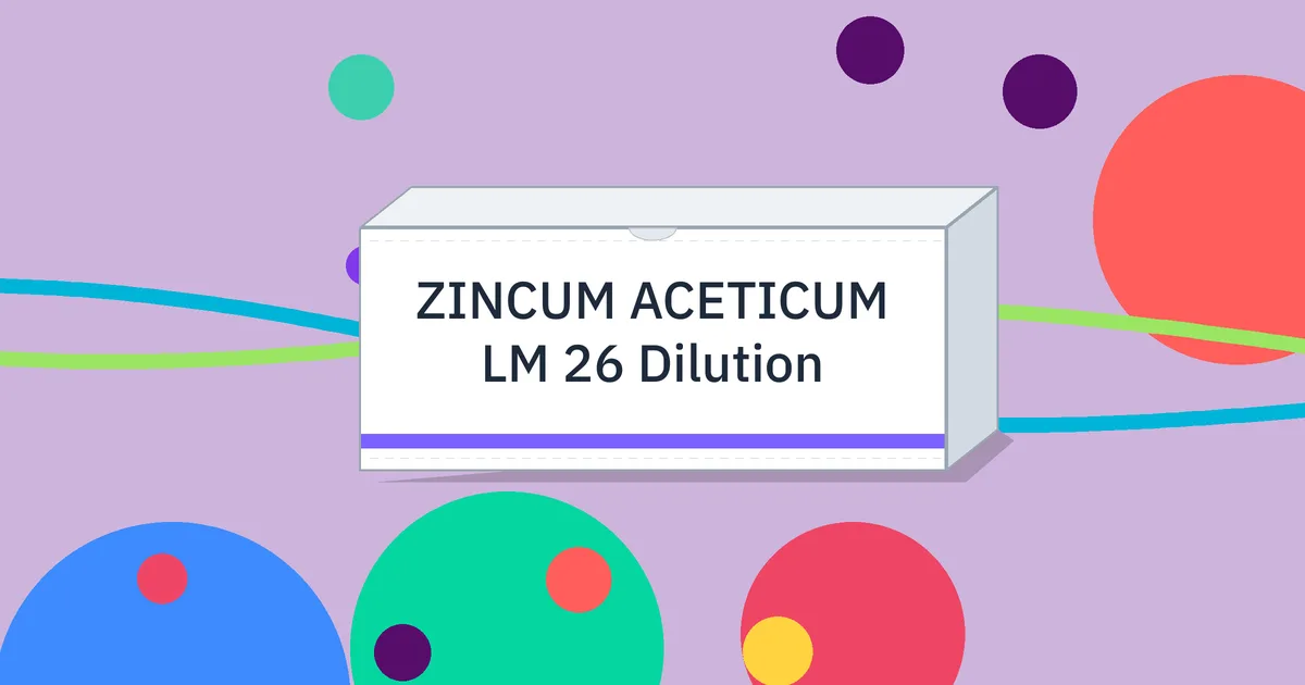 Symbolbild: Packung mit der Aufschrift ZINCUM ACETICUM LM 26 Dilution (PZN 13289930) – Verfügbarkeit und Bezug in Apotheken in Frankfurt am Main