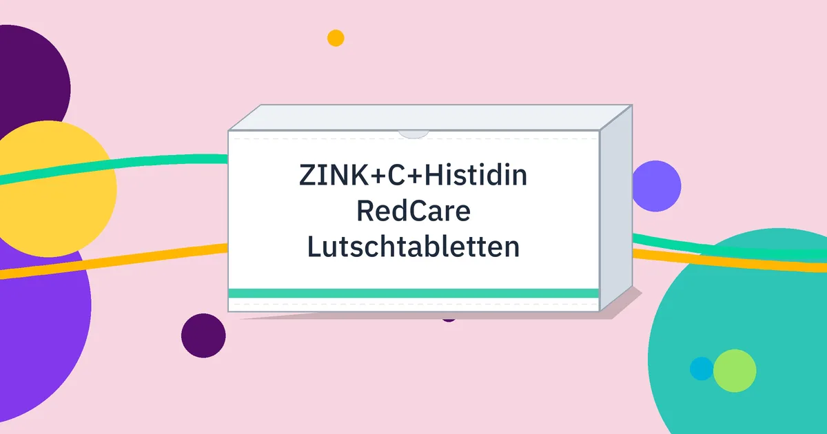 Symbolbild: Packung mit der Aufschrift ZINK+C+Histidin RedCare Lutschtabletten (PZN 16599588) – Verfügbarkeit und Bezug in Apotheken in Frankfurt am Main