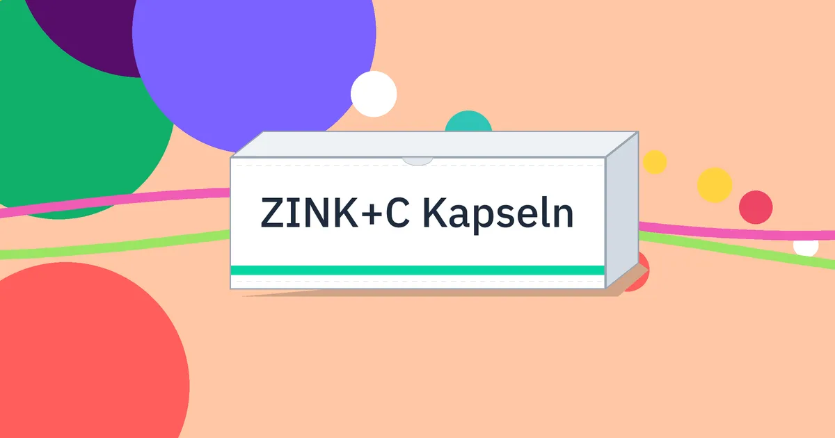 Symbolbild: Packung mit der Aufschrift ZINK+C Kapseln (PZN 15576332) – Verfügbarkeit und Bezug in Apotheken in Frankfurt am Main