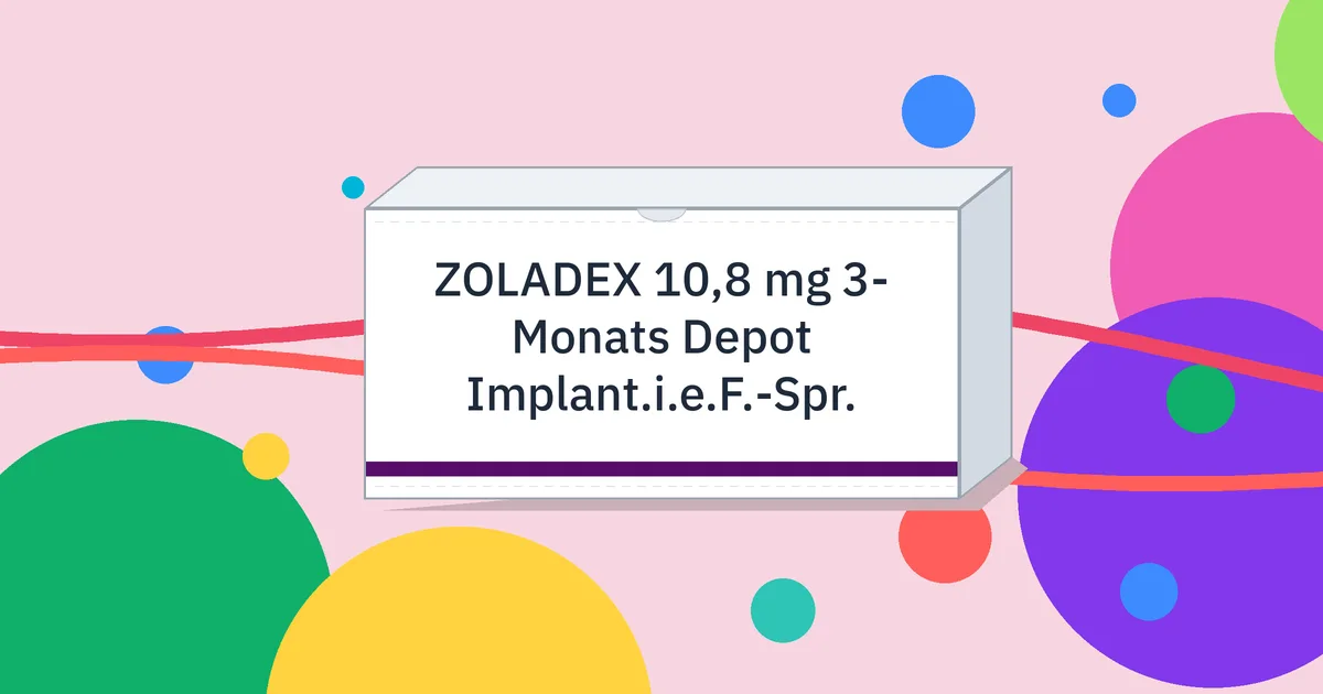 Symbolbild: Packung mit der Aufschrift ZOLADEX 10,8 mg 3-Monats Depot Implant.i.e.F.-Spr. (PZN 02671342) – Verfügbarkeit und Bezug in Apotheken in Frankfurt am Main
