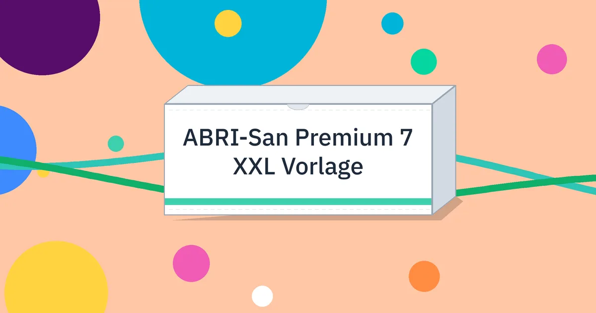 Symbolbild: Packung mit der Aufschrift ABRI-San Premium 7 XXL Vorlage (PZN 11299812) – Verfügbarkeit und Bezug in Apotheken in Frankfurt am Main