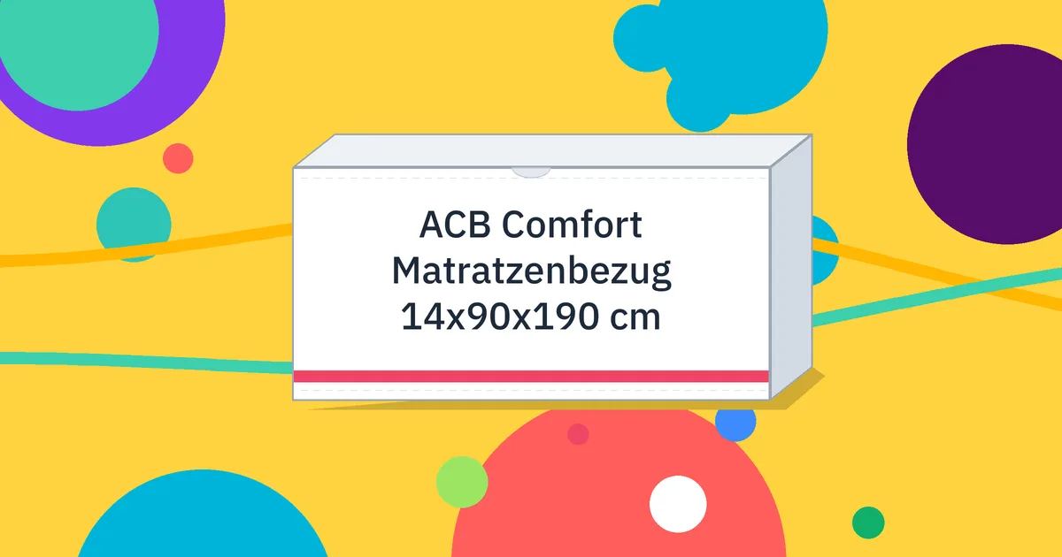 Symbolbild: Packung mit der Aufschrift ACB Comfort Matratzenbezug 14x90x190 cm (PZN 04117437) – Verfügbarkeit und Bezug in Apotheken in Frankfurt am Main