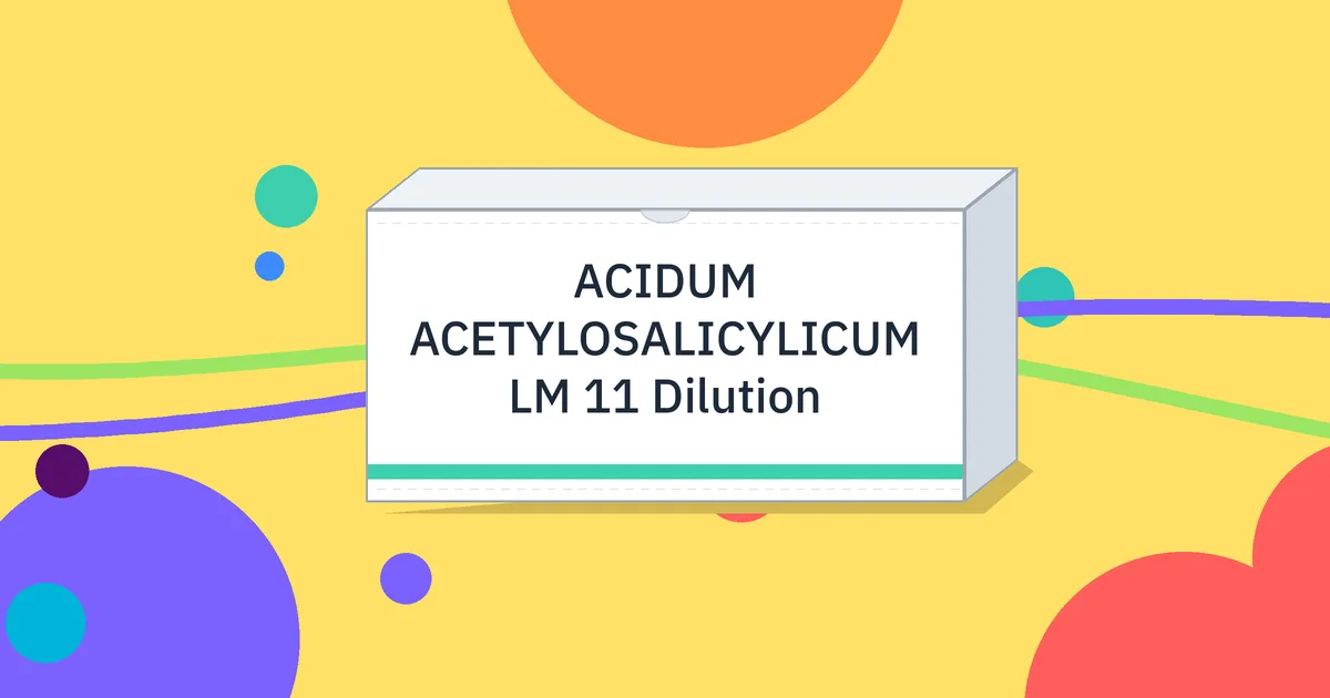 Symbolbild: Packung mit der Aufschrift ACIDUM ACETYLOSALICYLICUM LM 11 Dilution (PZN 13267880) – Verfügbarkeit und Bezug in Apotheken in Frankfurt am Main