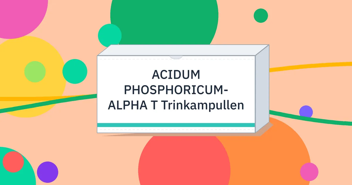 Symbolbild: Packung mit der Aufschrift ACIDUM PHOSPHORICUM-ALPHA T Trinkampullen (PZN 10223267) – Verfügbarkeit und Bezug in Apotheken in Frankfurt am Main