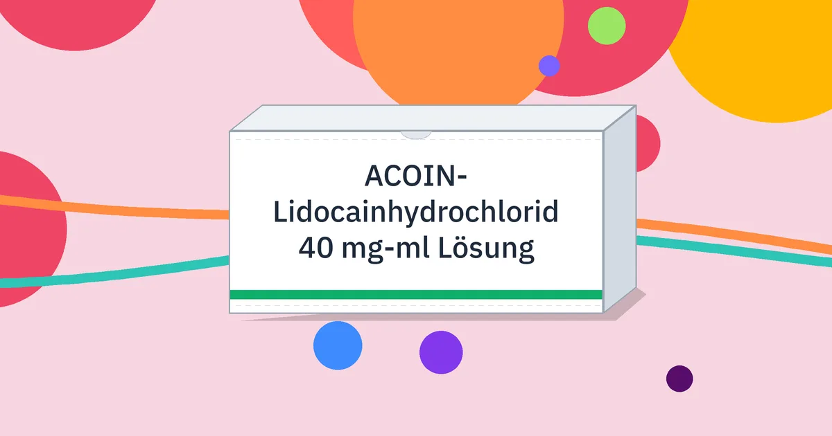 Symbolbild: Packung mit der Aufschrift ACOIN-Lidocainhydrochlorid 40 mg-ml Lösung (PZN 07788652) – Verfügbarkeit und Bezug in Apotheken in Frankfurt am Main