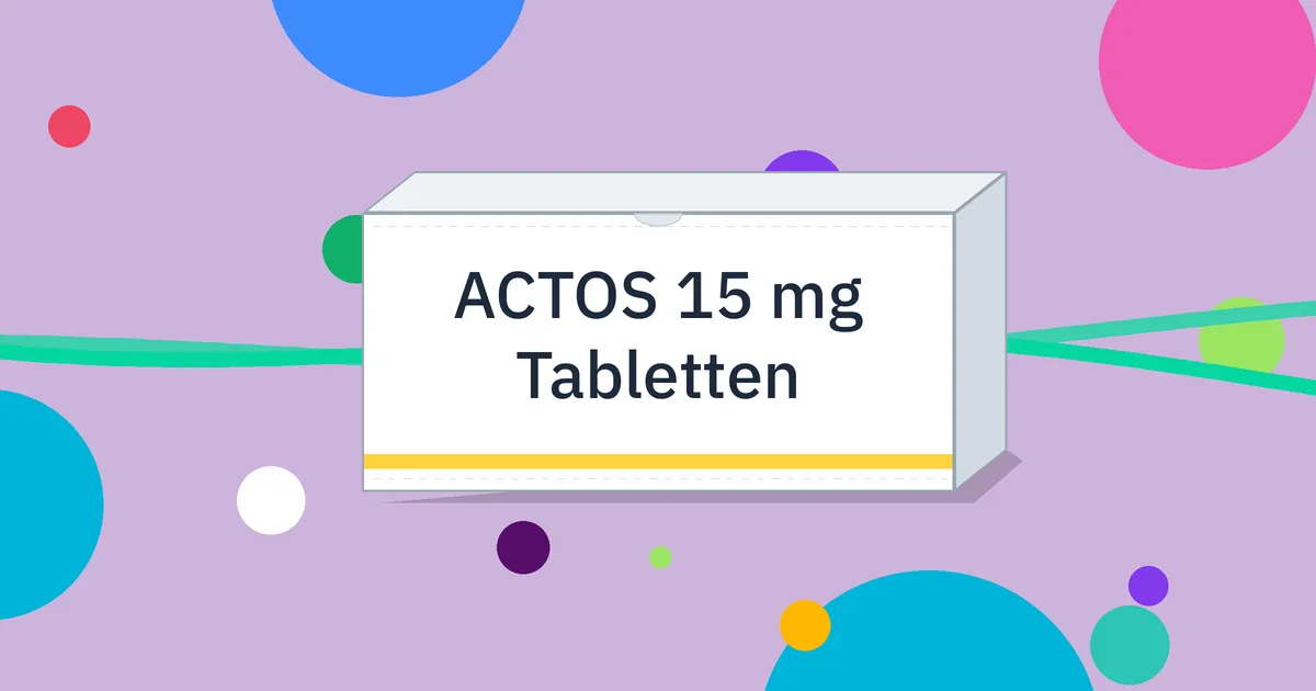 Symbolbild: Packung mit der Aufschrift ACTOS 15 mg Tabletten (PZN 10225757) – Verfügbarkeit und Bezug in Apotheken in Frankfurt am Main