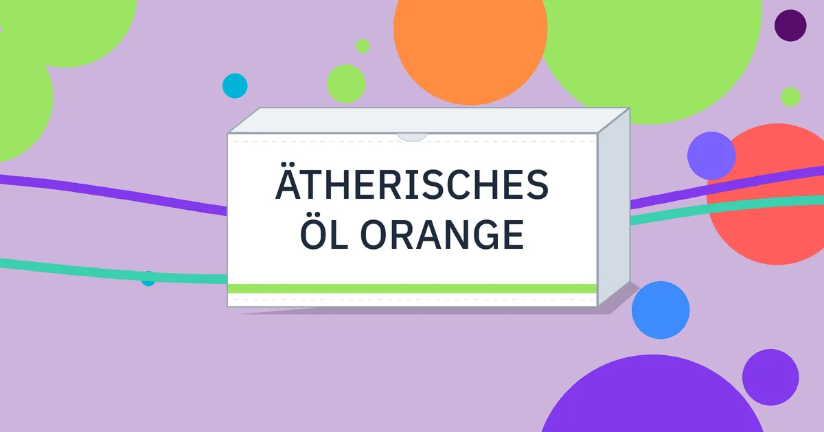 Symbolbild: Packung mit der Aufschrift ÄTHERISCHES ÖL ORANGE (PZN 20027231) – Verfügbarkeit und Bezug in Apotheken in Frankfurt am Main