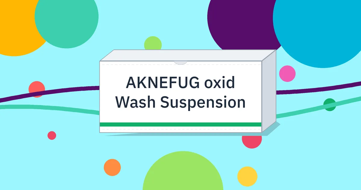 Symbolbild: Packung mit der Aufschrift AKNEFUG oxid Wash Suspension (PZN 04878024) – Verfügbarkeit und Bezug in Apotheken in Frankfurt am Main