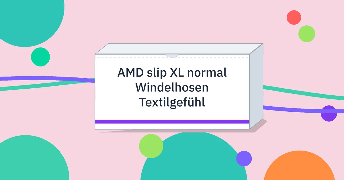 Symbolbild: Packung mit der Aufschrift AMD slip XL normal Windelhosen Textilgefühl (PZN 20516177) – Verfügbarkeit und Bezug in Apotheken in Frankfurt am Main