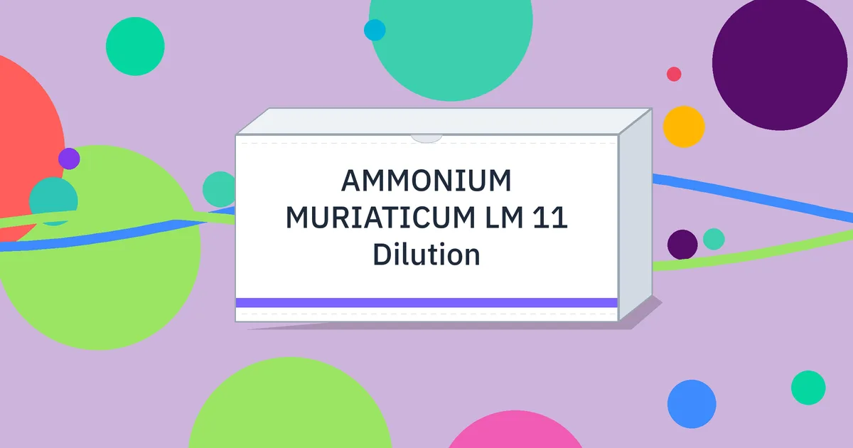 Symbolbild: Packung mit der Aufschrift AMMONIUM MURIATICUM LM 11 Dilution (PZN 12761052) – Verfügbarkeit und Bezug in Apotheken in Frankfurt am Main