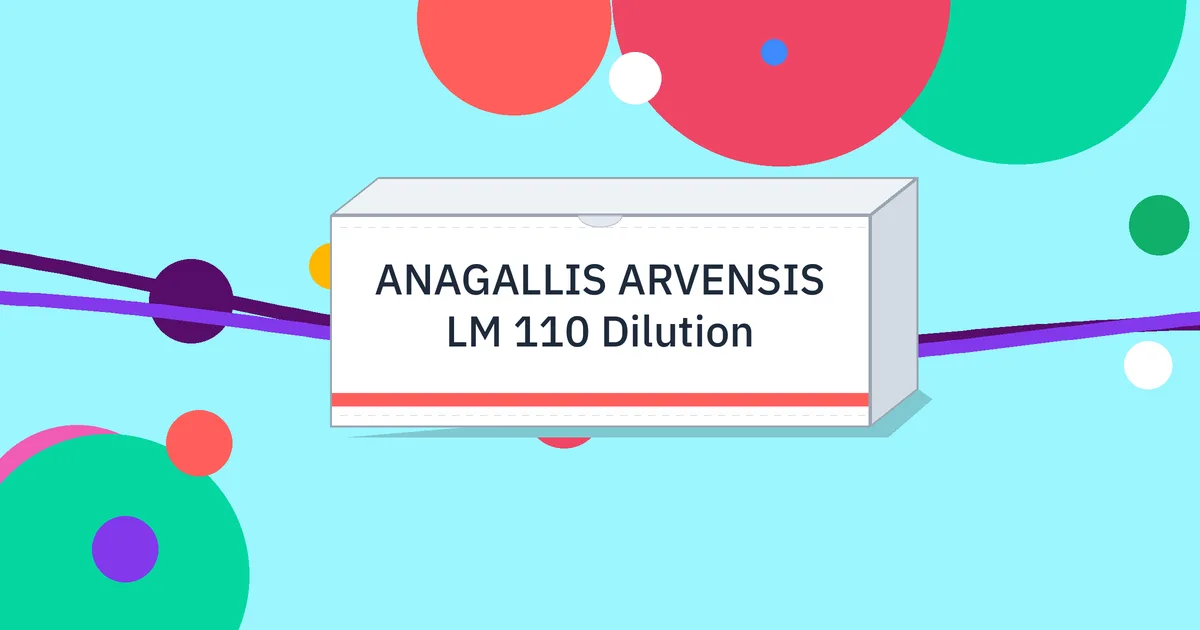 Symbolbild: Packung mit der Aufschrift ANAGALLIS ARVENSIS LM 110 Dilution (PZN 13328179) – Verfügbarkeit und Bezug in Apotheken in Frankfurt am Main