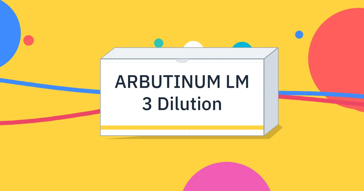 Symbolbild: Packung mit der Aufschrift ARBUTINUM LM 3 Dilution (PZN 13386395) – Verfügbarkeit und Bezug in Apotheken in Frankfurt am Main