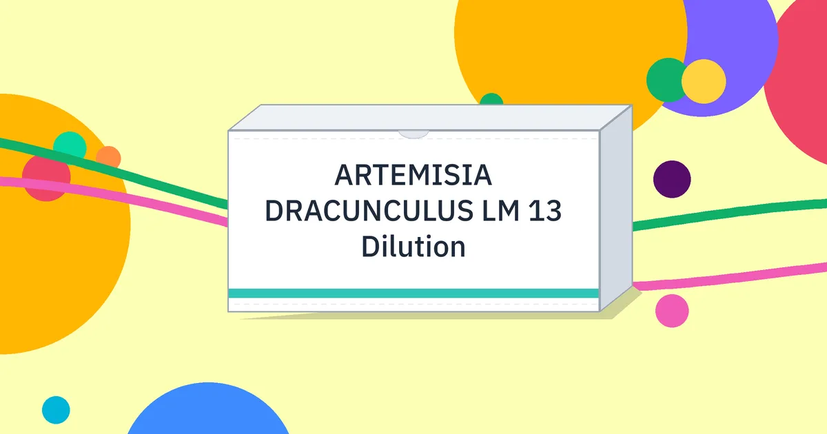 Symbolbild: Packung mit der Aufschrift ARTEMISIA DRACUNCULUS LM 13 Dilution (PZN 13394236) – Verfügbarkeit und Bezug in Apotheken in Frankfurt am Main