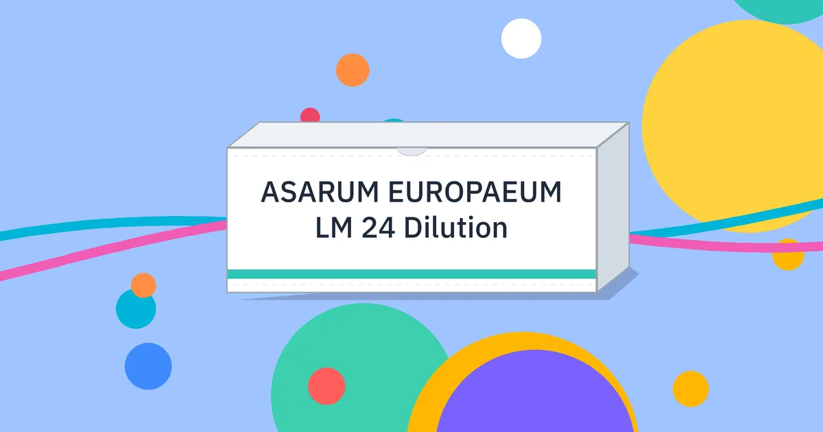 Symbolbild: Packung mit der Aufschrift ASARUM EUROPAEUM LM 24 Dilution (PZN 13397631) – Verfügbarkeit und Bezug in Apotheken in Frankfurt am Main