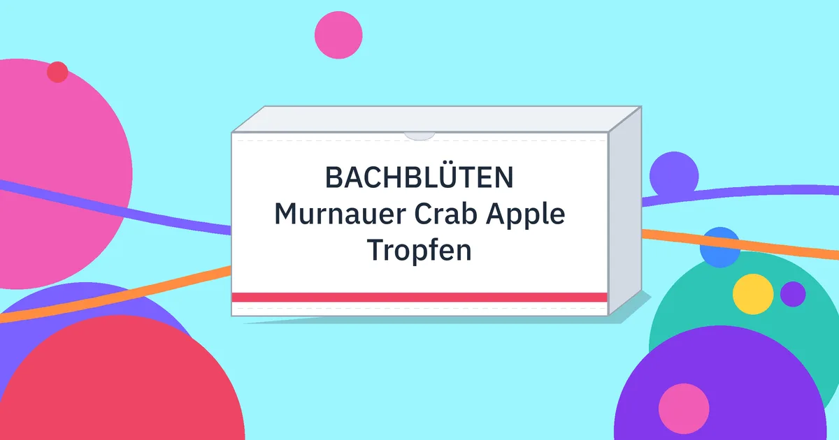Symbolbild: Packung mit der Aufschrift BACHBLÜTEN Murnauer Crab Apple Tropfen (PZN 07752482) – Verfügbarkeit und Bezug in Apotheken in Frankfurt am Main